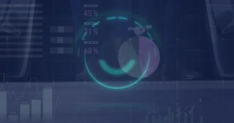 The animation shows financial data and g... | Stock Video | Pond5