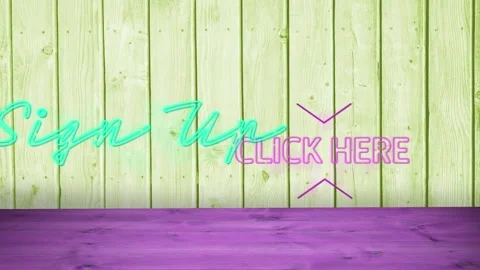 Animation of sign up click here text ove... | Stock Video | Pond5
