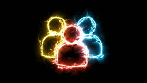 animation of the sign of people in a col... | Stock Video | Pond5