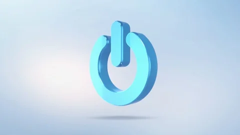 Animation sign power on icon with alpha ... | Stock Video | Pond5