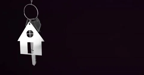Animation of silver house keys hanging a... | Stock Video | Pond5