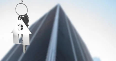 Animation of silver key with house key c... | Stock Video | Pond5