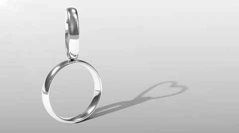 Animation of Silver Wedding Ring with sh... | Stock Video | Pond5