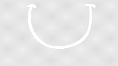 Animation of a simple cartoon smile on a... | Stock Video | Pond5