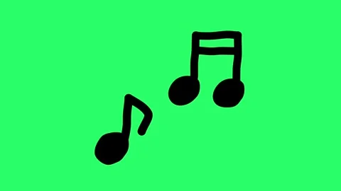 Animation simple musical notes shape on ... | Stock Video | Pond5