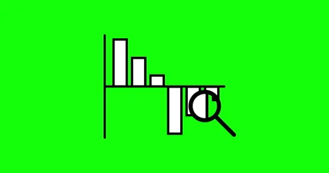Animation of Simple outline graph icon a... | Stock Video | Pond5