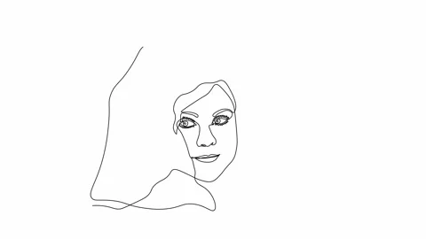 animation of a single line,a bride in a ... | Stock Video | Pond5