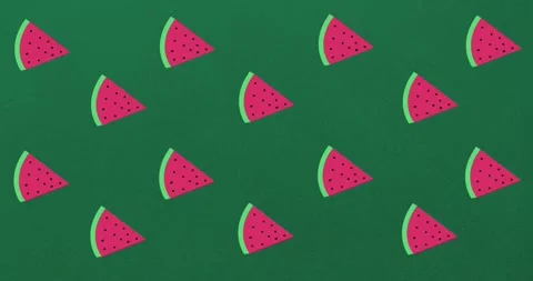 Animation of single watermelons floating... | Stock Video | Pond5