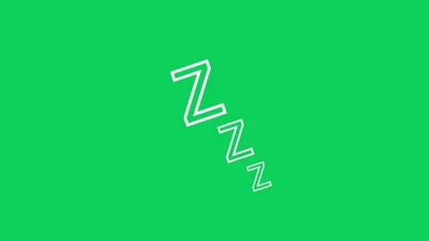 Animation of sleeping symbol zzz on gree... | Stock Video | Pond5