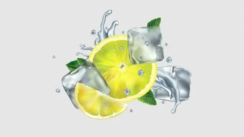 Animation of a slow flight of lemon, min... | Stock Video | Pond5