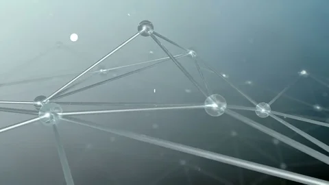 Animation slow moving of molecules or ne... | Stock Video | Pond5