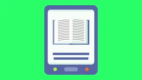 Animation smart book reader technology o... | Stock Video | Pond5