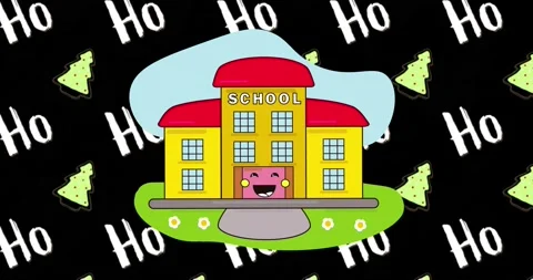 Animation of smiling school building ove... | Stock Video | Pond5