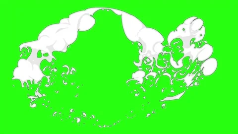 Animation smoke effect on green screen b... | Stock Video | Pond5