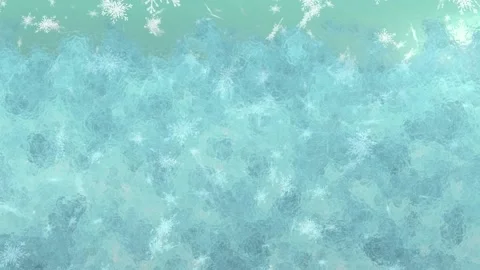 Animation of snow and frost on blue back... | Stock Video | Pond5