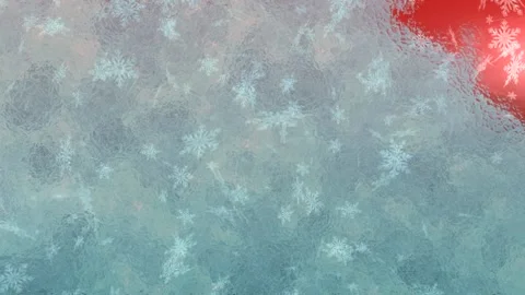 Animation of snow and frost on red backg... | Stock Video | Pond5