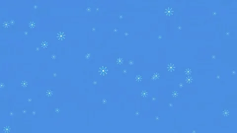 Animation of snow falling on blue backgr... | Stock Video | Pond5