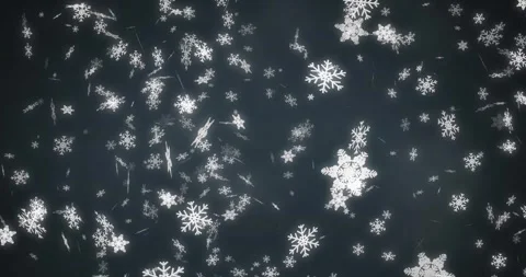 Animation of snow falling on grey backgr... | Stock Video | Pond5