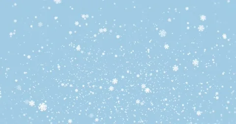 Animation of snow falling on light blue ... | Stock Video | Pond5