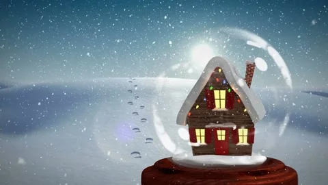 Animation of snow falling over christmas... | Stock Video | Pond5