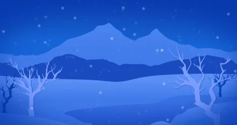 Animation snow falling over mountains an... | Stock Video | Pond5