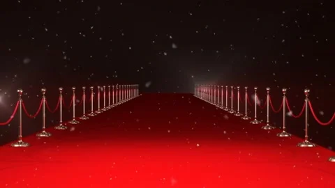 Animation of snow falling over red carpe... | Stock Video | Pond5