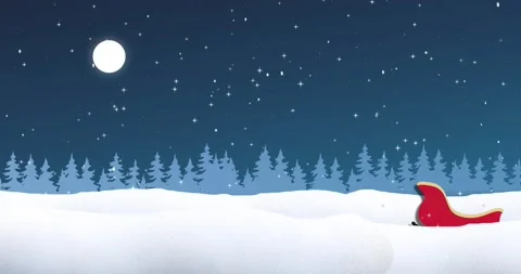Animation of snow falling over santa cla... | Stock Video | Pond5
