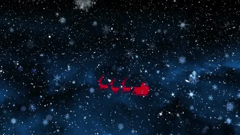 Animation of snow falling over santa cla... | Stock Video | Pond5