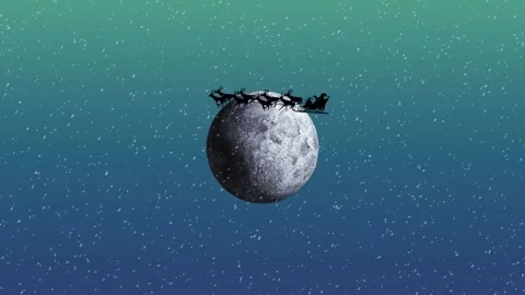 Animation of snow falling over santa cla... | Stock Video | Pond5