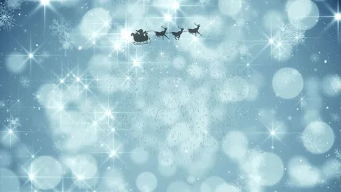 Animation of snow falling over santa cla... | Stock Video | Pond5