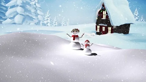 Animation of snow falling over smiling t... | Stock Video | Pond5