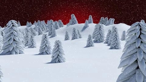 Animation of snow falling over view of w... | Stock Video | Pond5