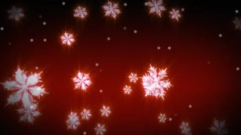 Animation of snow falling on red backgro... | Stock Video | Pond5