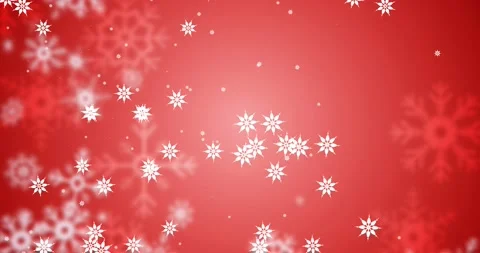 Animation of snow falling on red backgro... | Stock Video | Pond5