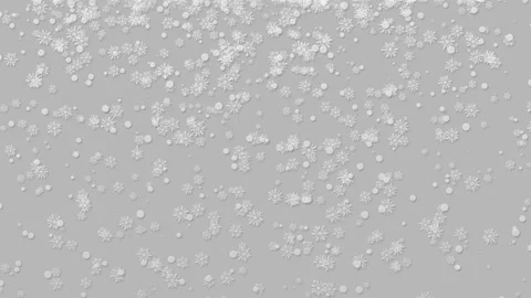 Animation of snowfall on a light gray ba... | Stock Video | Pond5