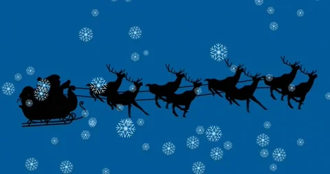 Animation of snowflakes falling over sil... | Stock Video | Pond5