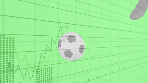 Animation of soccer ball moving over gre... | Stock Video | Pond5