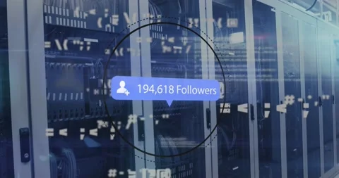 Animation of social media icons and text... | Stock Video | Pond5