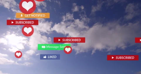 Animation of social media text on banner... | Stock Video | Pond5