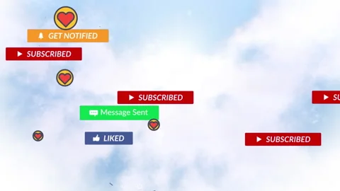 Animation of social media text on banner... | Stock Video | Pond5