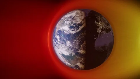 Animation of solar wind colliding with e... | Stock Video | Pond5