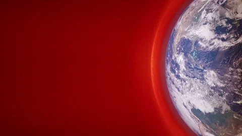 Animation of solar wind colliding with e... | Stock Video | Pond5