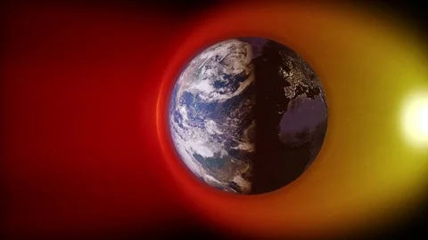 Animation of solar wind colliding with e... | Stock Video | Pond5