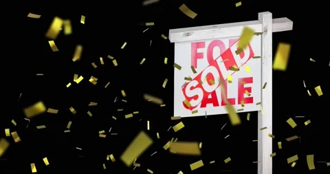 Animation of sold text on house for sale... | Stock Video | Pond5