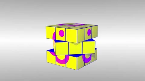 Animation solving a game cube question m... | Stock Video | Pond5