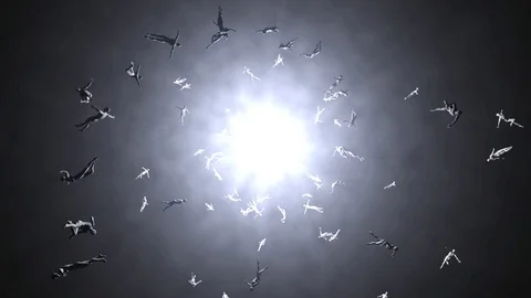 Animation of Souls of the deceased strea... | Stock Video | Pond5