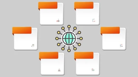 Animation space bar 6 step for infograph... | Stock Video | Pond5