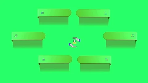 Animation space bar 6 step for infograph... | Stock Video | Pond5