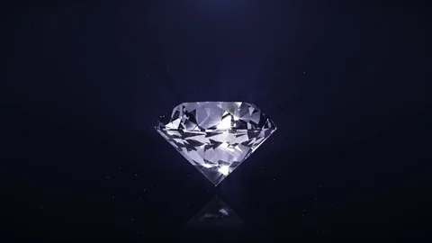 Animation sparkling diamond fly off with... | Stock Video | Pond5