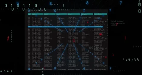 Animation of special characters, binary ... | Stock Video | Pond5